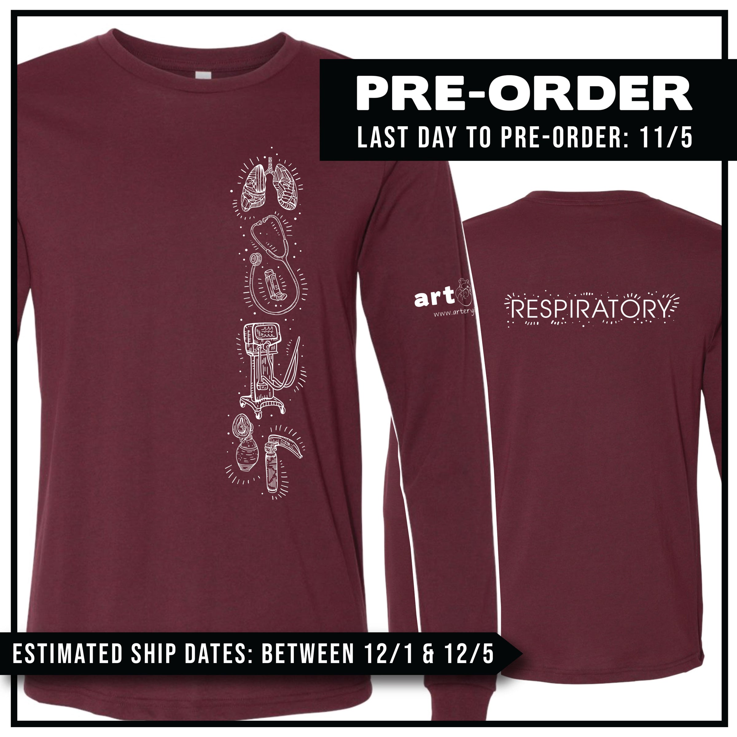 Respiratory / Mini Icons Strip / Pre-Order – arteryink
