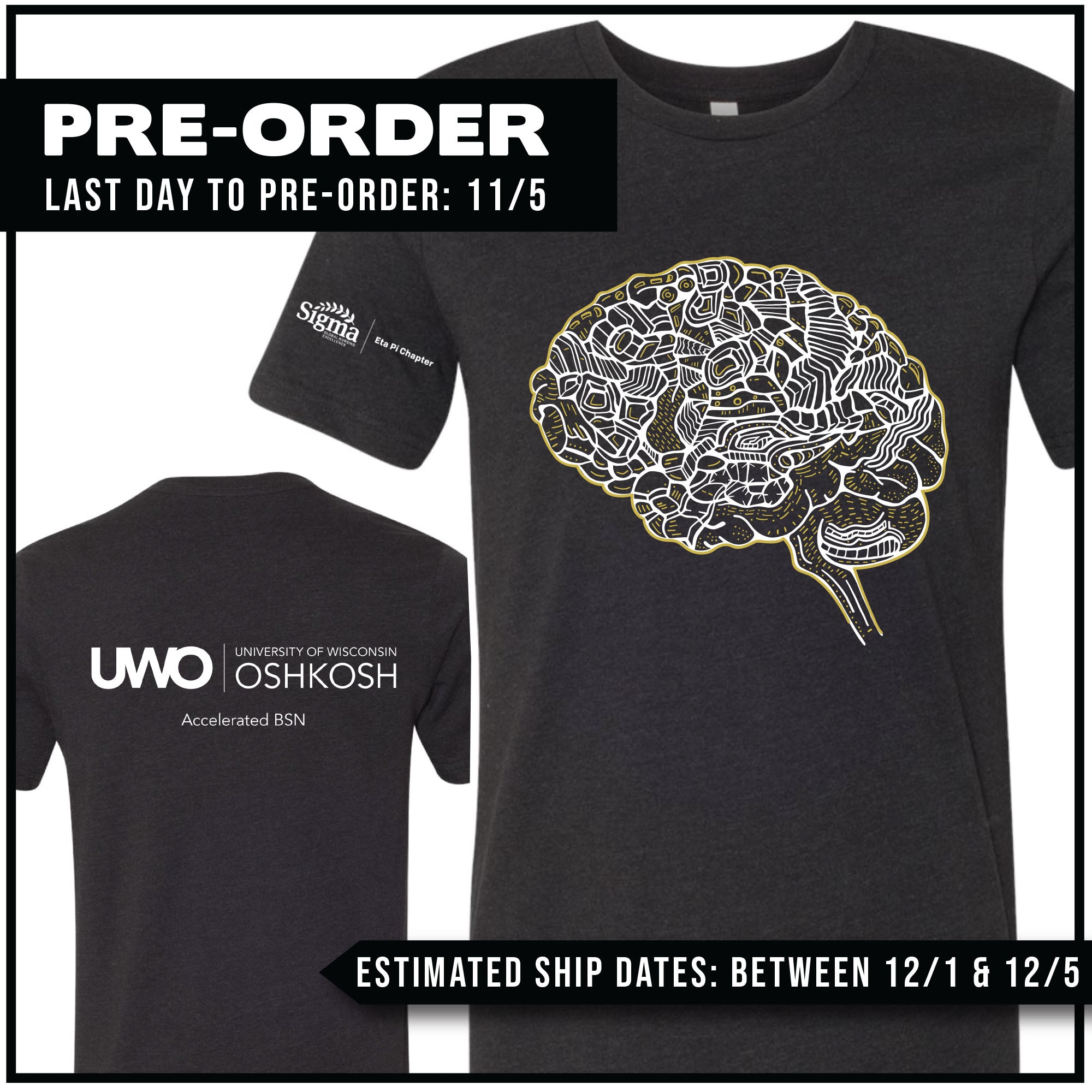 UW Oshkosh Accelerated BSN / /Anatomical Brain / Pre-Order – arteryink