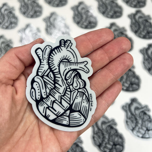 Anatomical Heart Reflective Vinyl Sticker – arteryink
